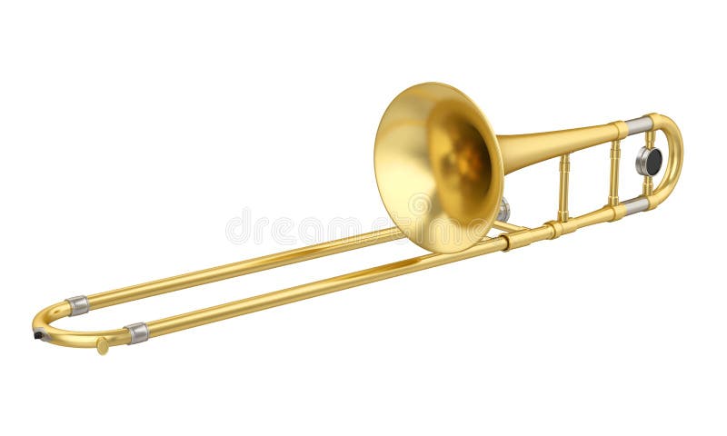 Trombone Isolated stock illustration. Illustration of equipment - 145065256