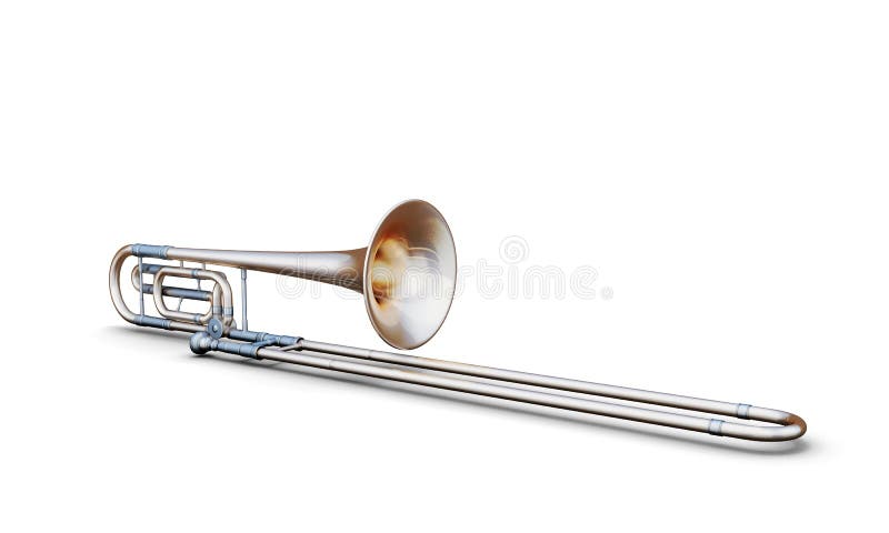 Trombone Isolated. Multiple Angles of View Stock Illustration ...