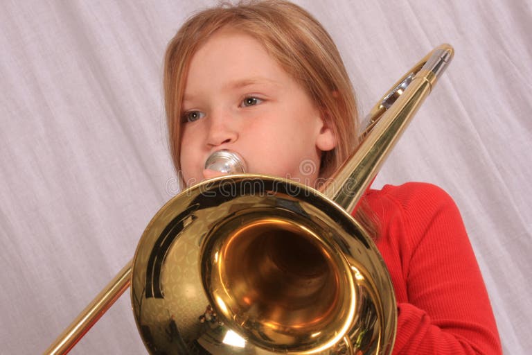 Trombone player 15 stock photo. Image of children, practice - 7330810