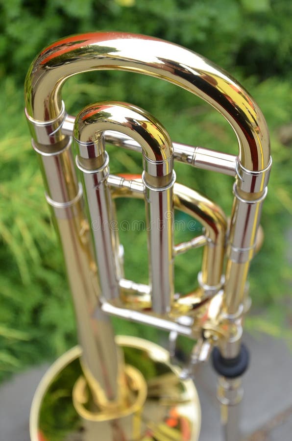 Trombone stock photo. Image of shiny, color, funeral - 65194210