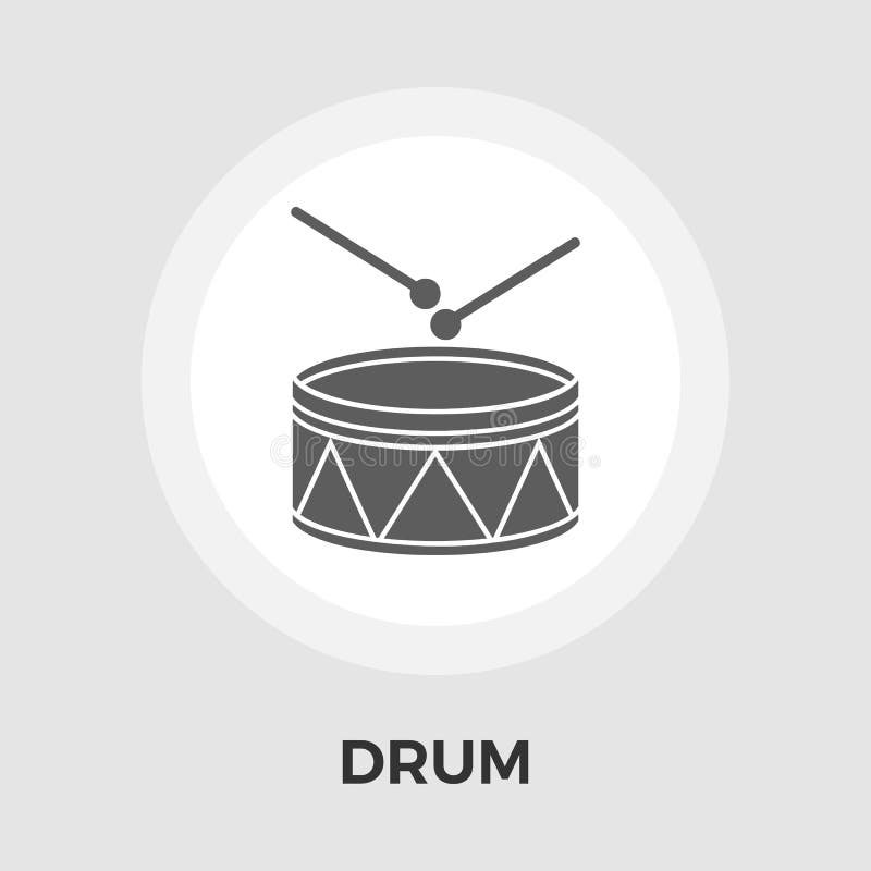 Trommel Vector Vlak Pictogram Vector Illustratie - Illustration of ...