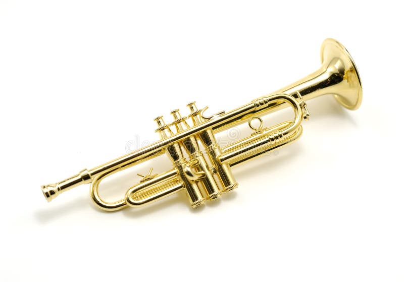 Trompet stock afbeelding. Image of slag, lied, orkest - 1252573