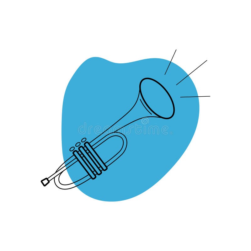 Trompeta Vector Icono Aislado Sobre Fondo Blanco. Ilustración del ...