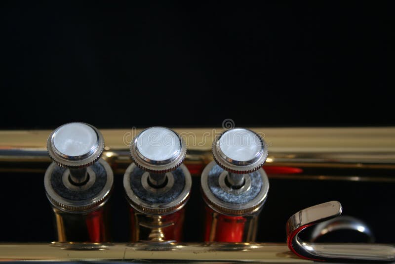 Trompete-Teile stockfoto. Bild von schwarzes, musik, messing - 3193754