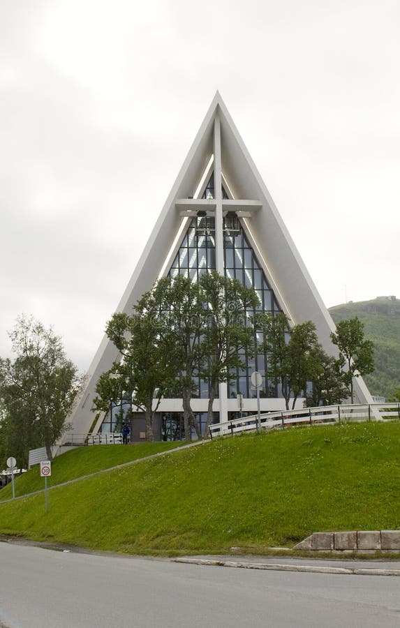 Tromso Arctic Cathedral Church Stock Image - Image of christian, tromso ...