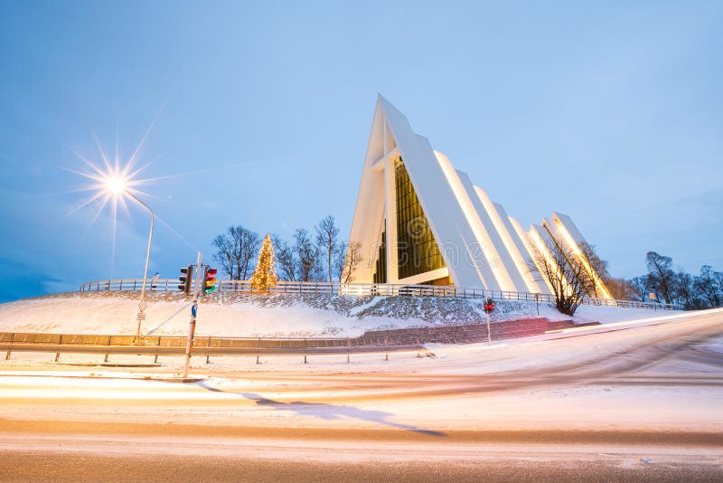 Tromso Arctic Cathedral Church Stock Image - Image of christian, tromso ...