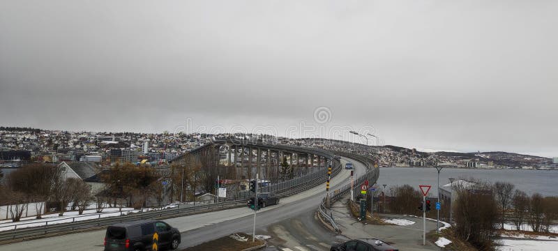 Tromso bridge, Norway stock image. Image of port, europa - 261184211