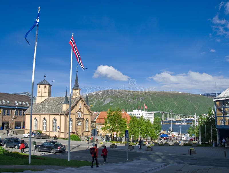 Tromso centre stock image. Image of destination, norwegian - 10068149