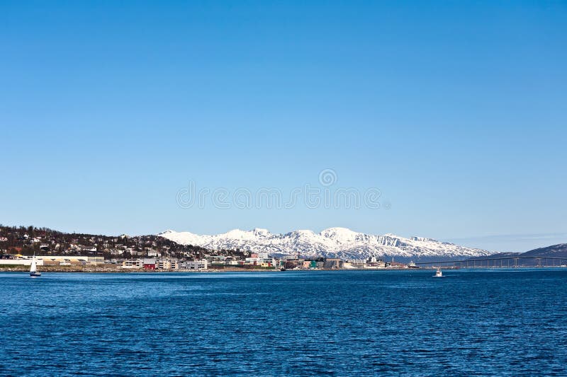 Tromso city stock image. Image of peaceful, nature, blue - 45425513