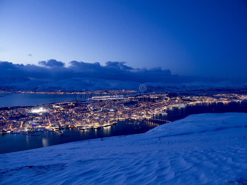 Tromso top view, norway stock image. Image of arctic - 133957447