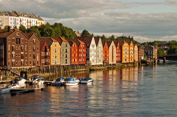 Trondeim immagine stock. Immagine di barca, porta, europa - 21893235