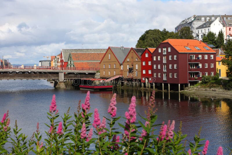 Trondheim buildings stock photo. Image of europe, built - 27057268