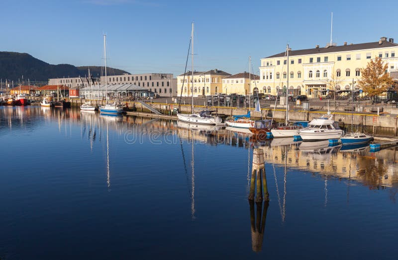 Trondheim harbor. Norway stock image. Image of cityscape - 263007723