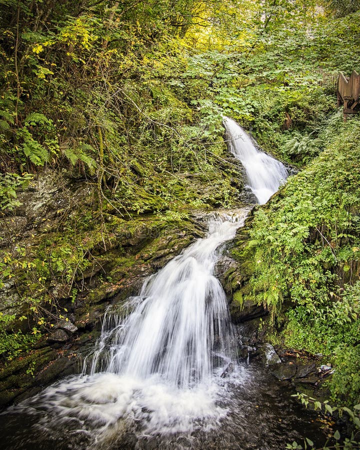 Trondheim Ilabekken Waterfall from Above Stock Photo - Image of ...