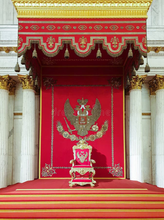 Trono Del Emperador Del Imperio Ruso Imagen de archivo editorial ...