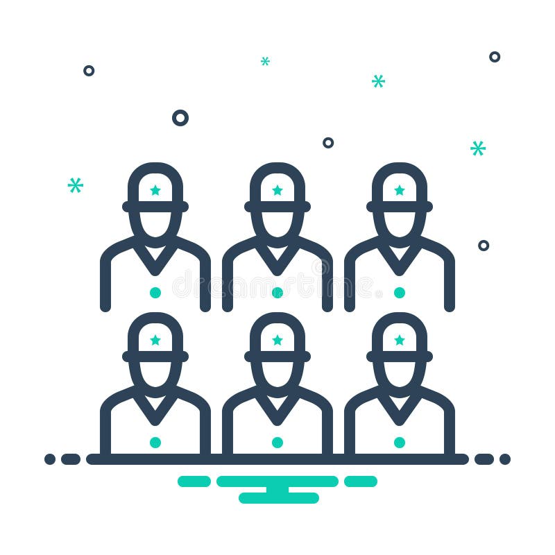 Mix Icon for Troop, Soldiers and Army Stock Illustration - Illustration ...