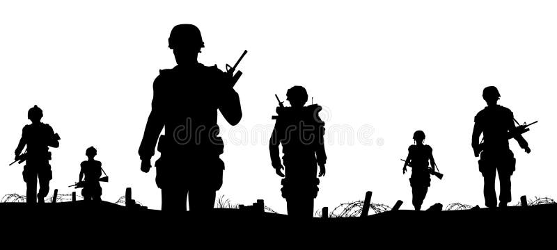 Soldiers surrendering stock vector. Illustration of foreground - 32986449