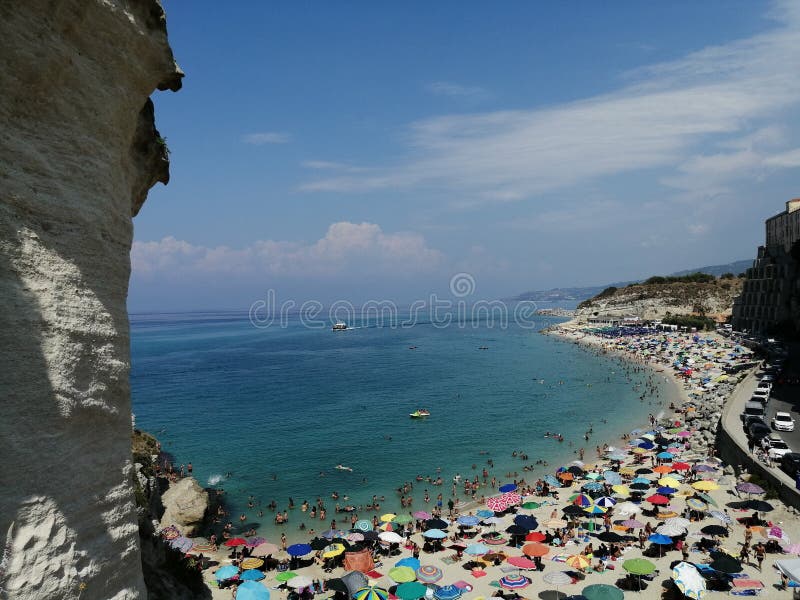 Tropea beach editorial stock image. Image of panoramic - 157057374