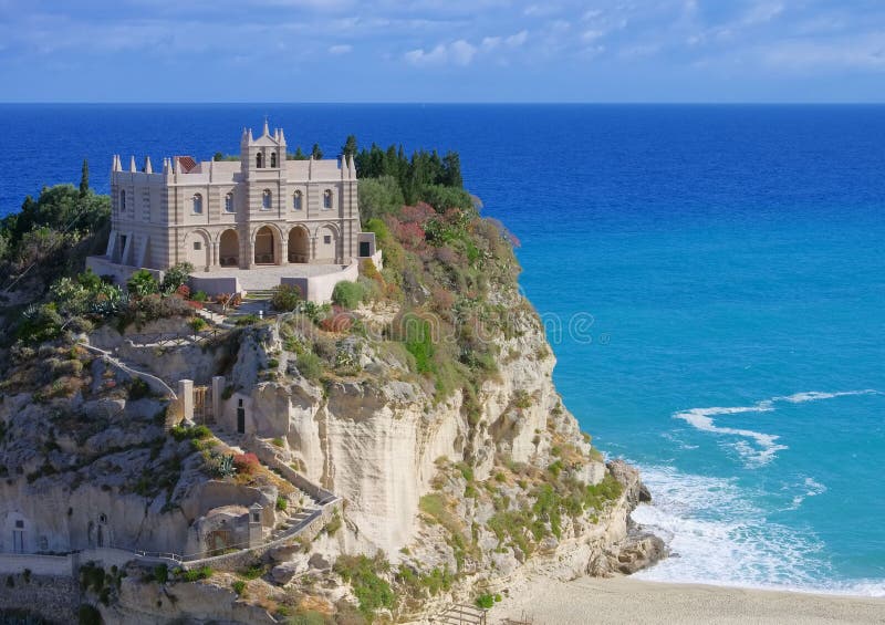 Das Süd-Italien, Bereich Kalabrien, Tropea-Stadt Stockfoto - Bild von ...