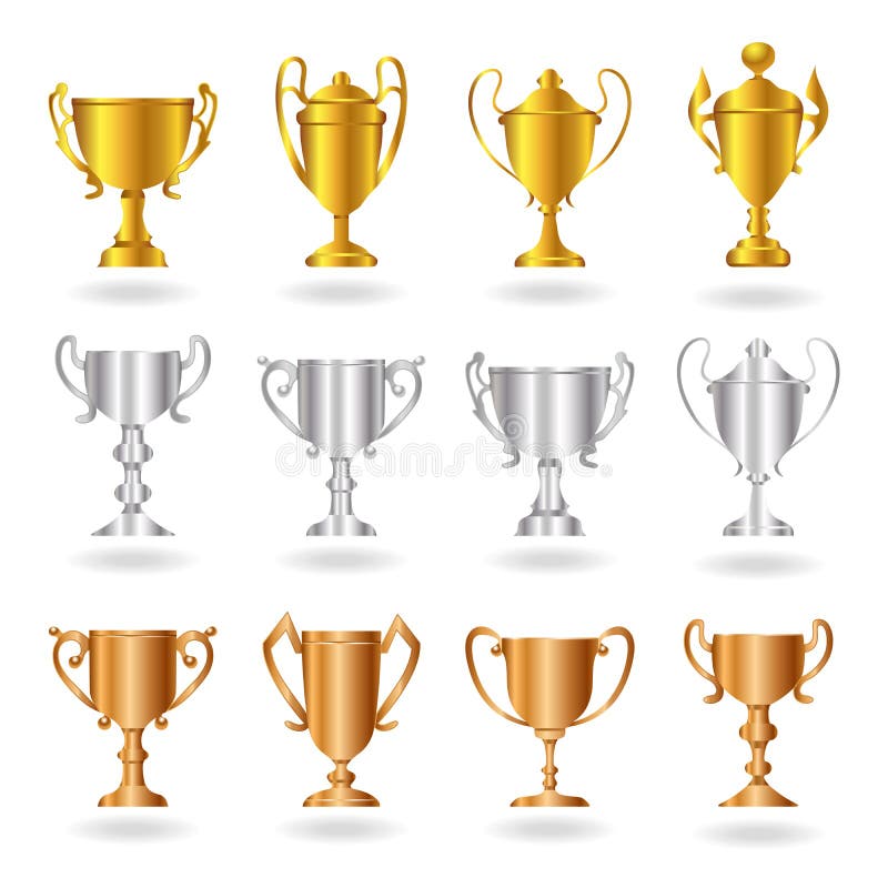 Trophies and Awards - Set 2 - Gold Silver Bronze Stock Vector ...
