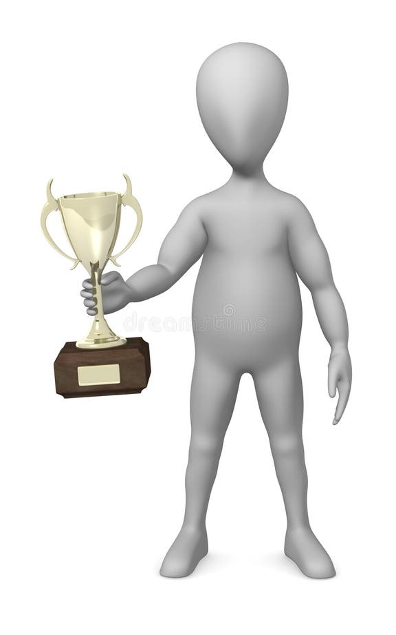 Trophy stock illustration. Illustration of humanoid, cute - 14954150