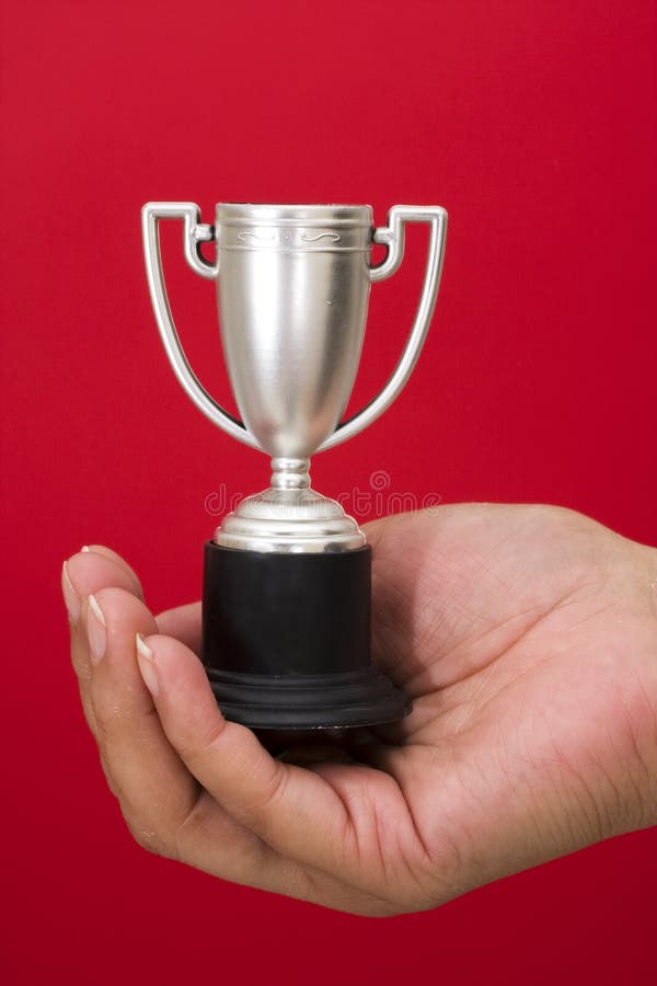 Trophy stock photo. Image of metal, achieve, prize, green - 4855478