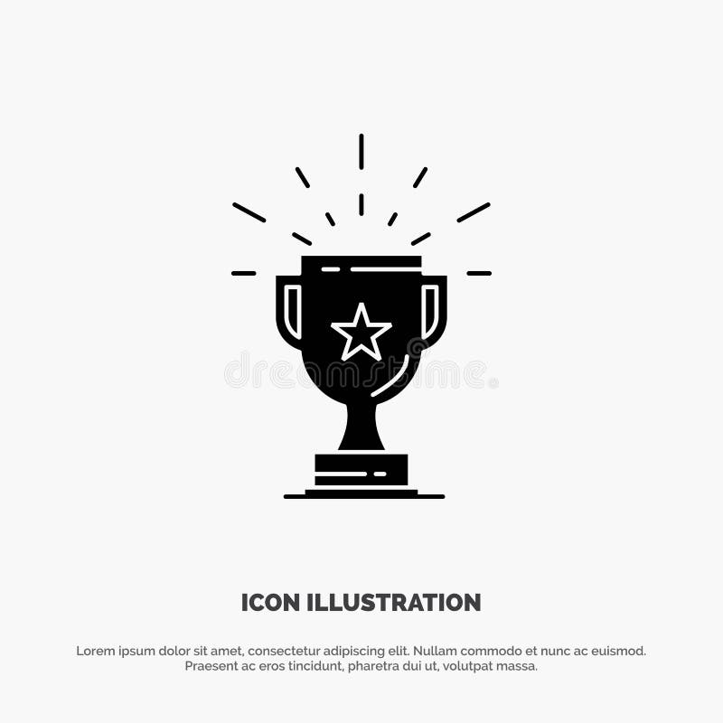 Trophy, Achievement, Award, Business, Prize, Win, Winner Solid Glyph ...