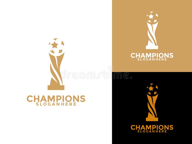 Trophy with Start Logo Icon Design Template Flat Vector Illustration ...