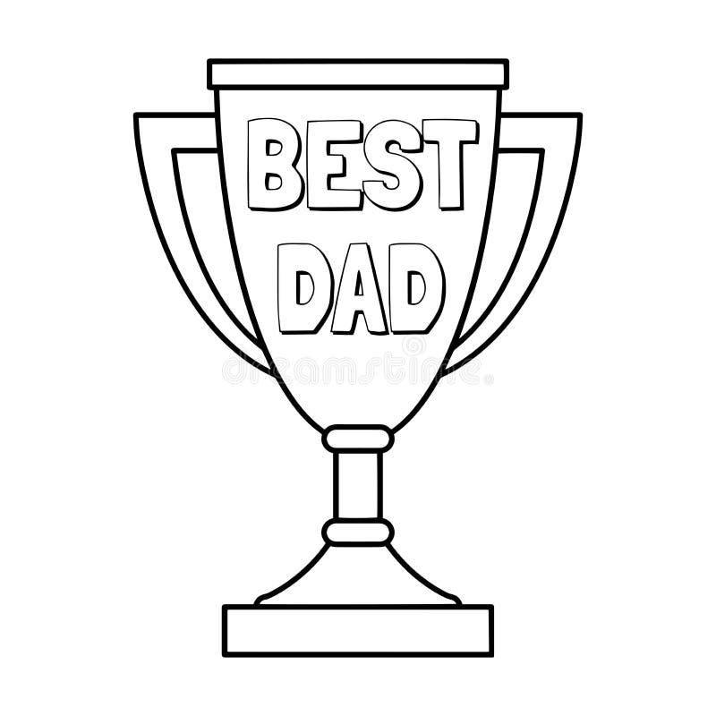 Best Dad Award Ribbon Rosette Stock Vector - Illustration of message ...