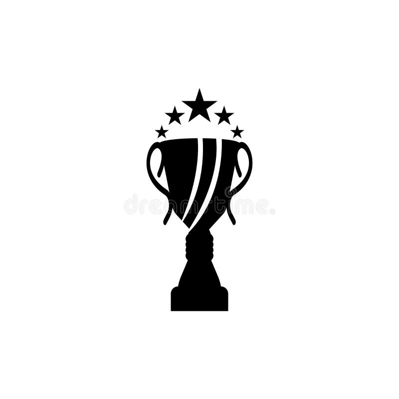Trophy Black Silhouette Logo Vector Template Stock Illustration ...