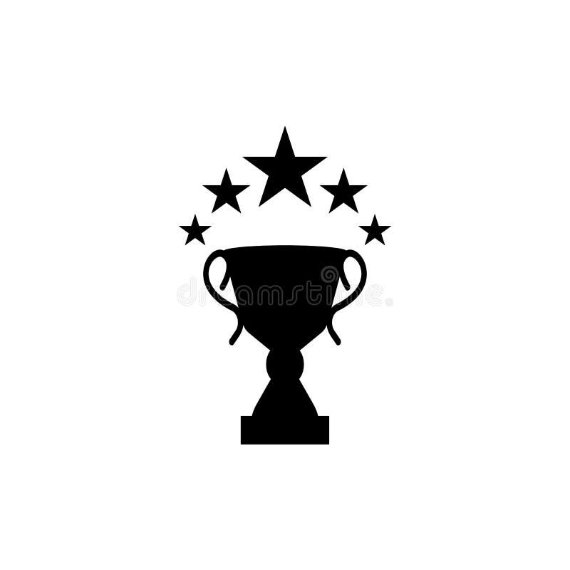 Trophy Black Silhouette Logo Vector Template Stock Illustration ...