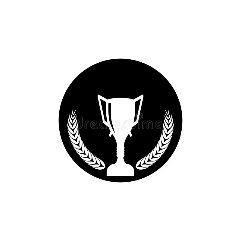 Trophy Black Silhouette Logo Vector Template Stock Illustration ...