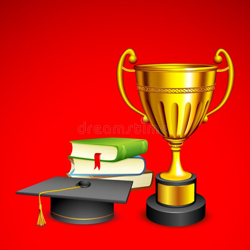 Trophy and Book stock vector. Illustration of novel, rank - 25678490