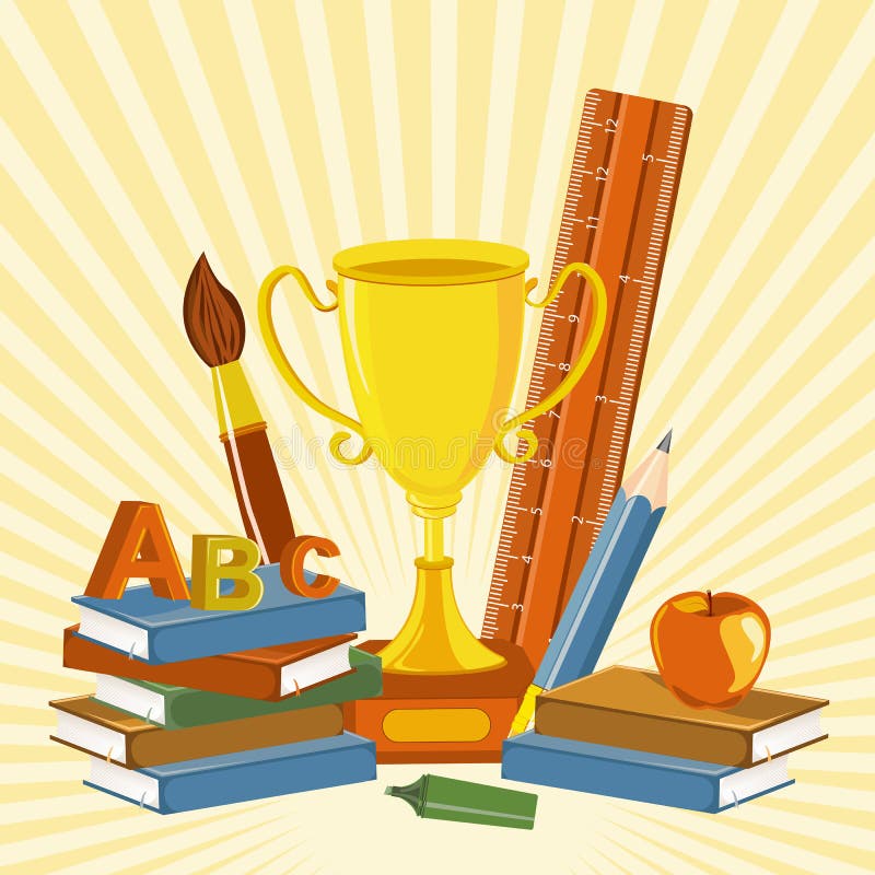 Gold Trophy stock vector. Illustration of event, handle - 29535230