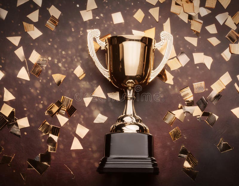 Trophy Celebration Signifying Winning and Achievement Stock ...