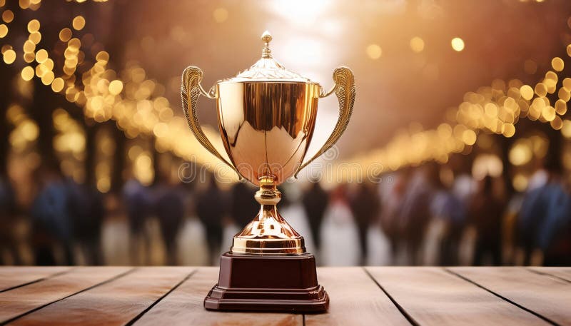 Trophy Celebration Signifying Winning and Achievement Stock ...