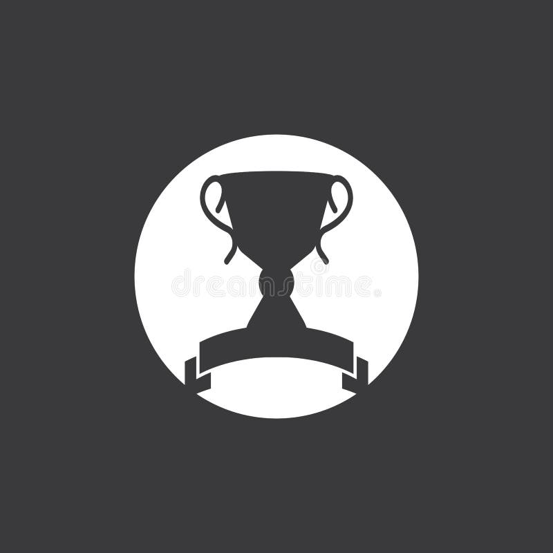 Trophy Champion Logo with Black Background Stock Vector - Illustration ...