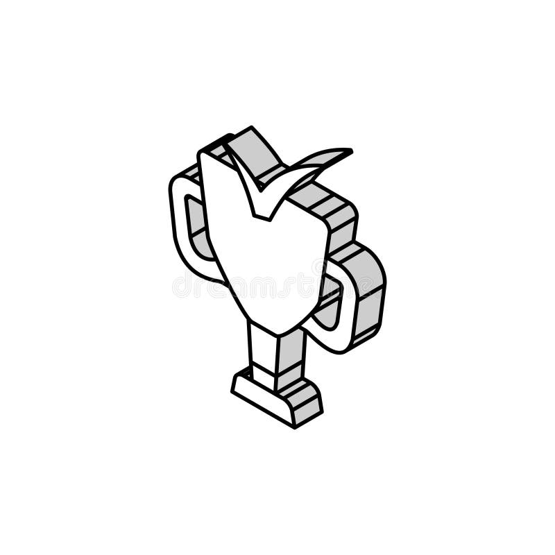 Trophy Check Mark Isometric Icon Vector Illustration Stock Illustration ...
