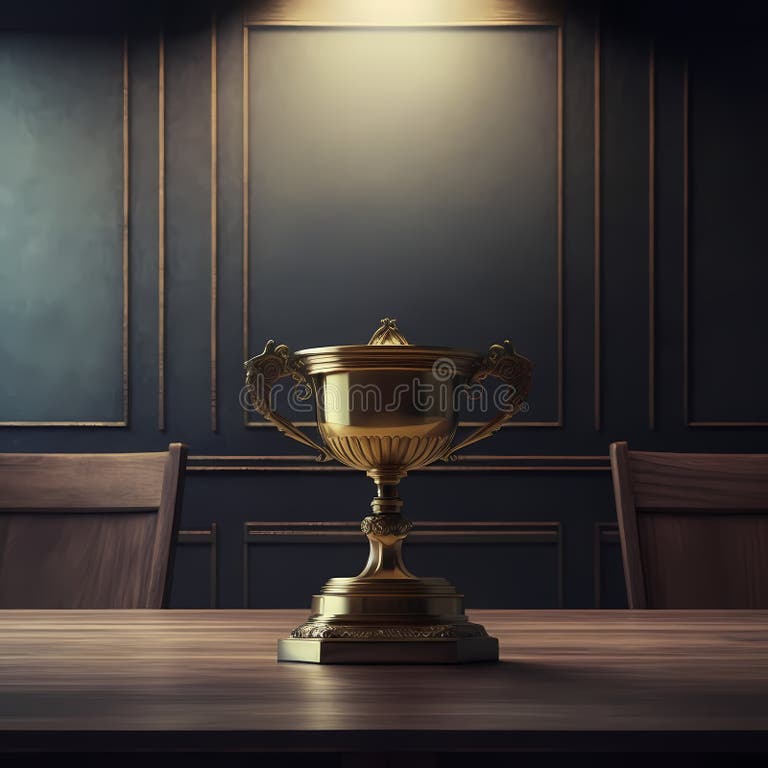 Trophy in the Classroom. Generative AI Stock Illustration ...