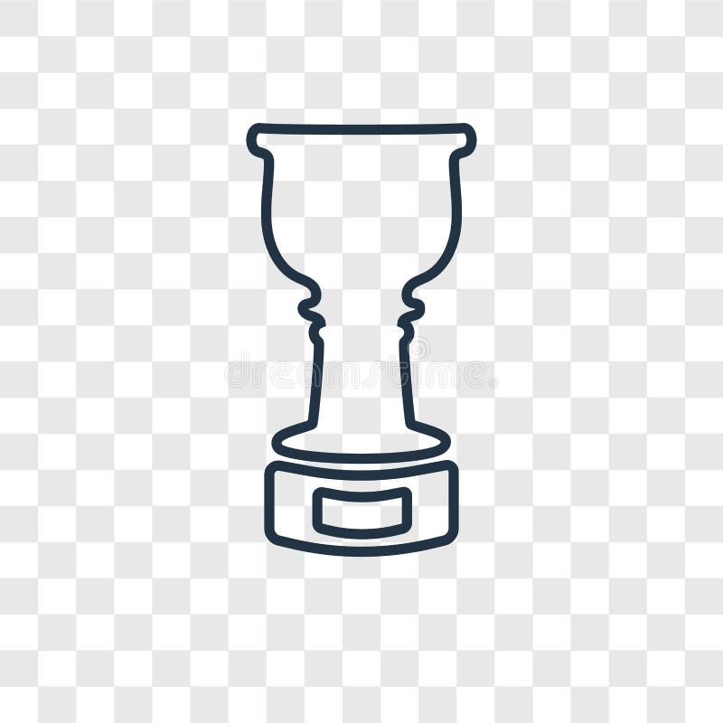 Trophy Concept Vector Linear Icon Isolated on Transparent Background ...