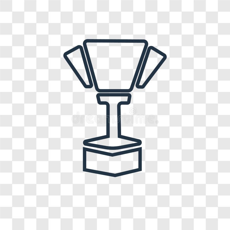 Trophy Concept Vector Linear Icon Isolated on Transparent Background ...