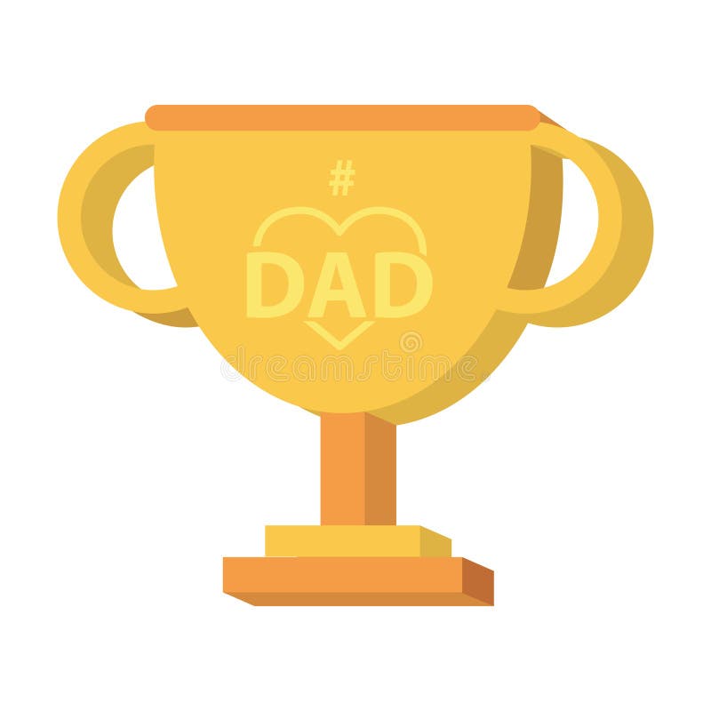 Trophy Cup Best Dad. Vector Stock Vector - Illustration of icon, father ...