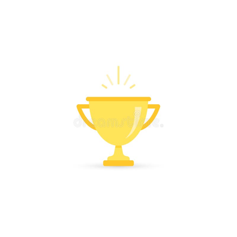 Trophy Cup Colored Icon, Vector Isolated Simple Symbol Stock Vector ...
