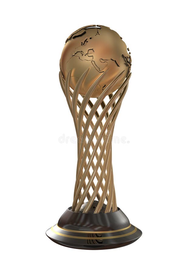 Trophy cup 3D rendering stock illustration. Illustration of white ...