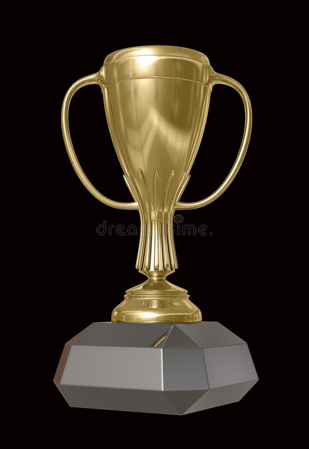 Trophy cup 3D rendering stock illustration. Illustration of high - 87628190
