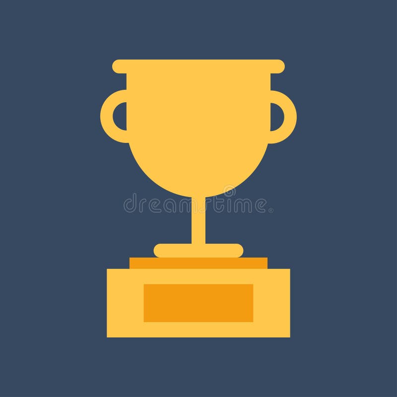Trophy Cup Flat Icons. Gold Winner Cup. Best Reward. Stock Vector ...