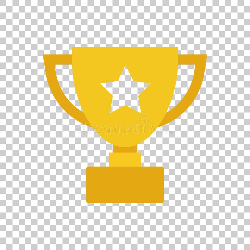 Trophy Cup Flat Vector Icon. Simple Winner Symbol. Gold Illustration On ...