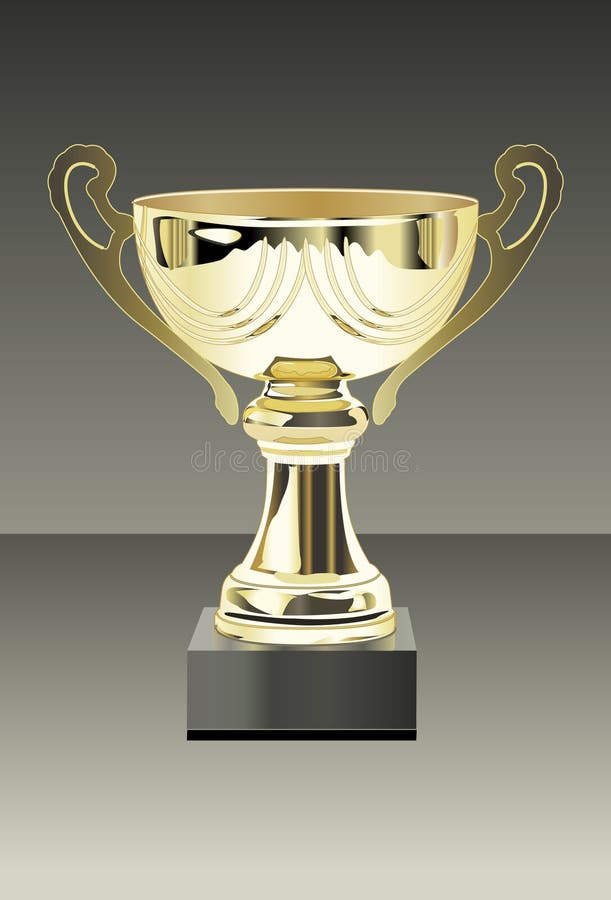 Trophy Cup Gold stock vector. Illustration of reflective - 4988657