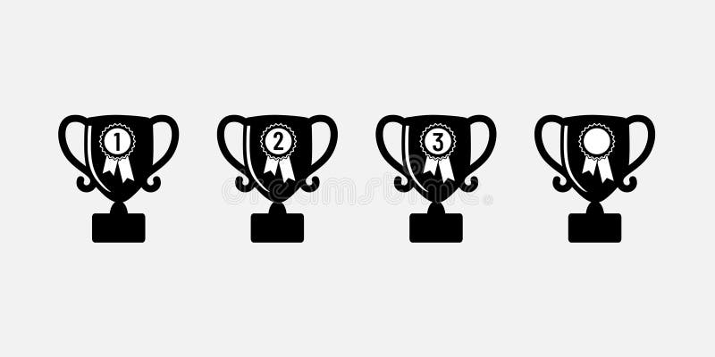 First Second Third Place Trophy Stock Illustrations – 4,614 First ...