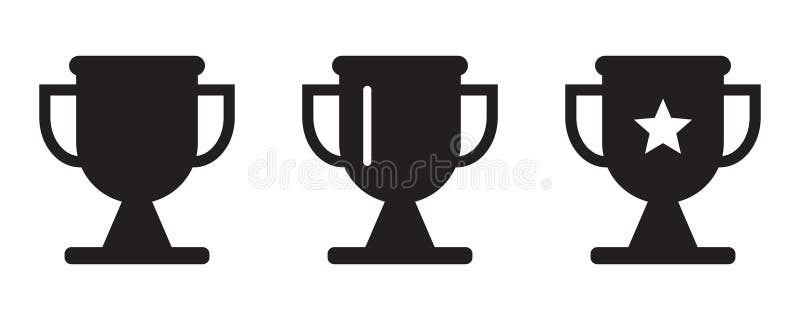 Trophy Cup Icon, Winner Cup, Victory Cup Icon. Reward Symbols Set Stock ...